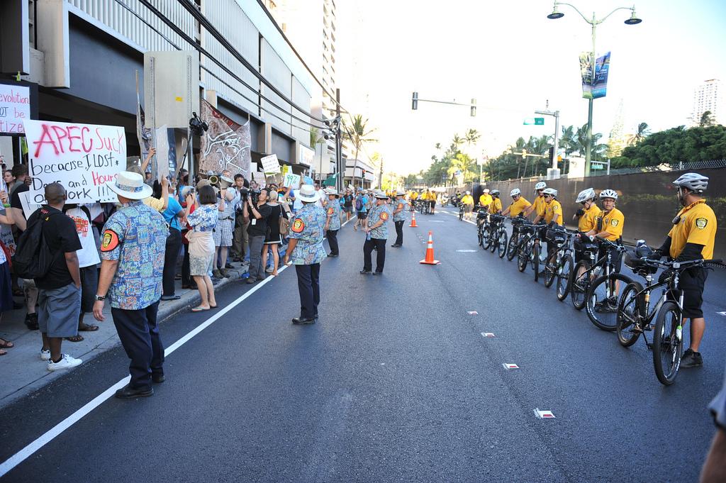 The Big Day of APEC Protests Passes Peacefully - Honolulu Civil Beat