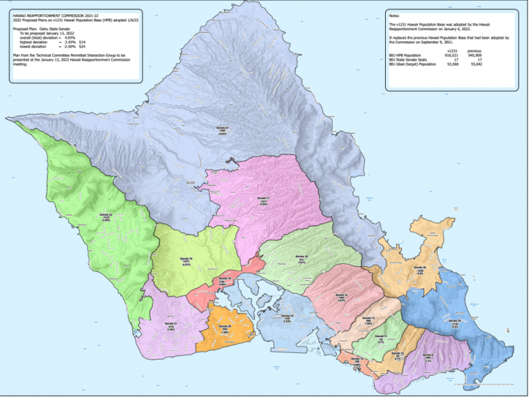 Hawaii Reapportionment Commission Approves Final Legislative Maps ...