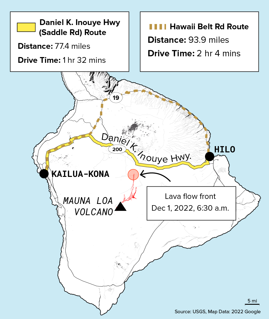 The Big Island Is Bracing For Mauna Loa's Lava Possibly Closing Saddle ...