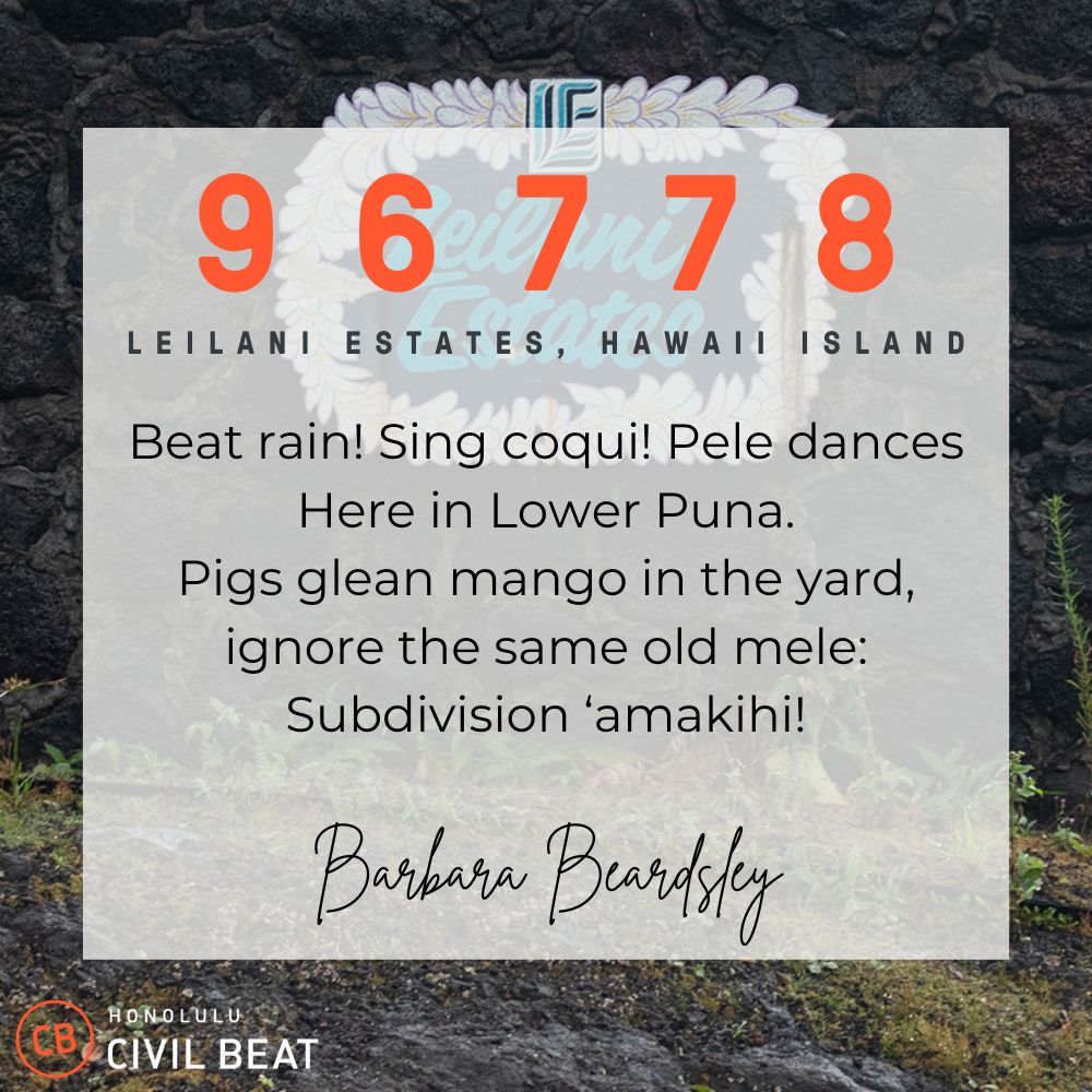 Neighborhood Haiku Poetry Contest 2022 - Honolulu Civil Beat