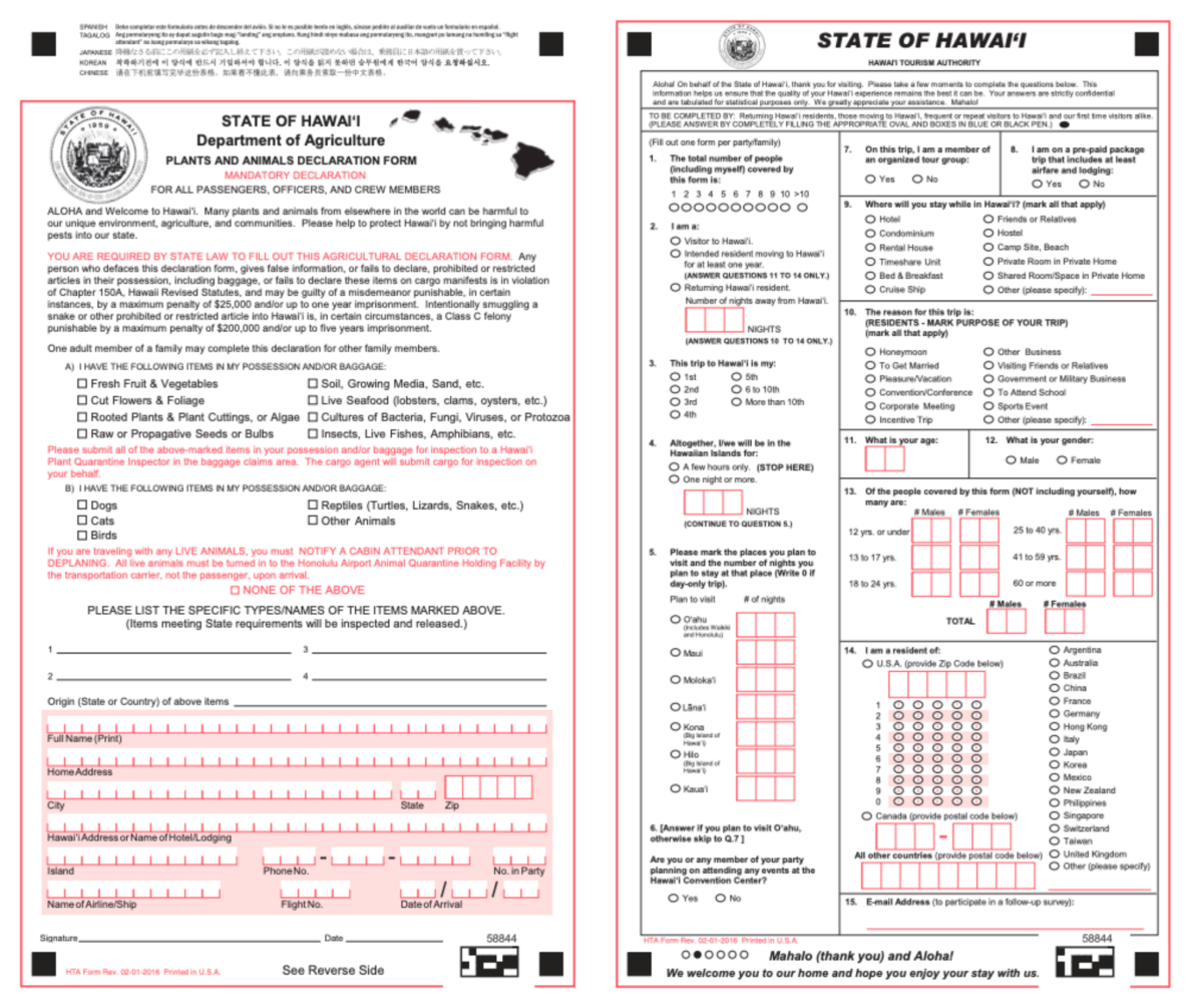 No Pen? No Problem. Hawaiʻi Is Moving Its In-Flight Arrival Forms ...