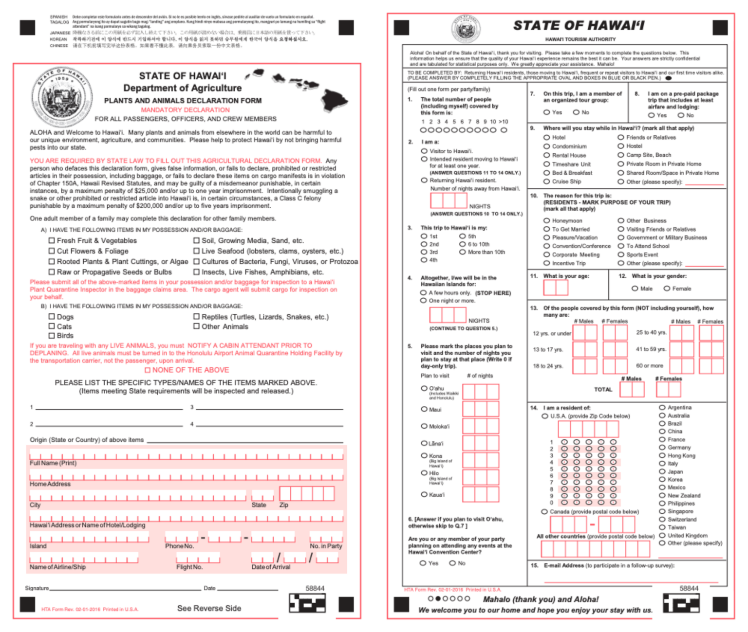 No Pen? No Problem. Hawaiʻi Is Moving Its In-Flight Arrival Forms ...