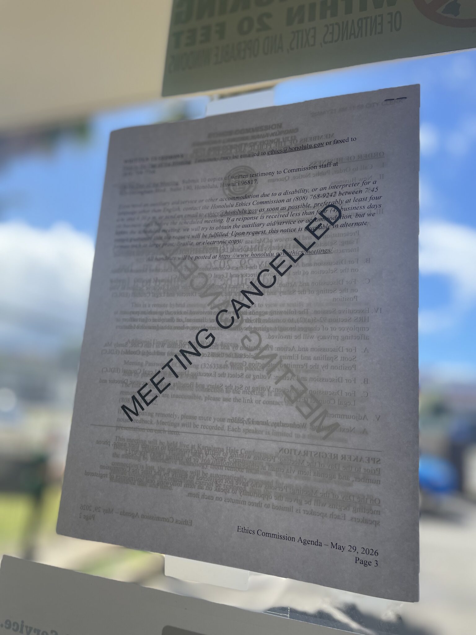 The Sunshine Blog: Honolulu Ethics Commission Is Still Dodging The ...
